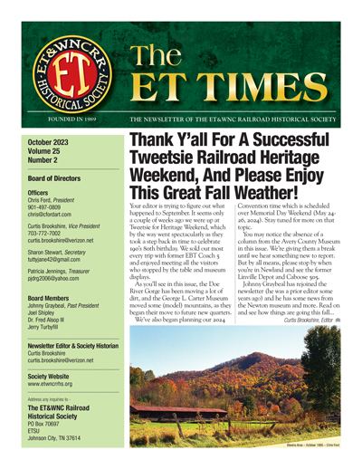 ET&WNC RR Historical Society Newsletters